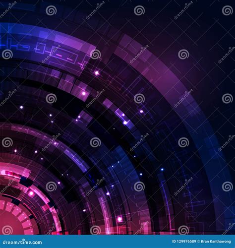 Abstract Vector Digital System Technology Concept Background