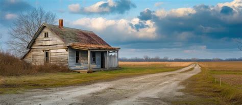 Premium Photo Rural House Left Empty