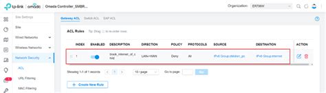 how to configure ipv6 access control on omada gateway tp link