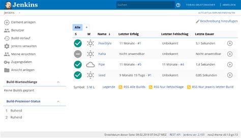 Jenkins Neo2 Theme Beautify Your Jenkins With The A Modern Flat Theme