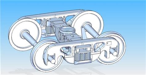70吨级货运列车转向架3D模型下载 三维模型 STEP模型 制造云 产品模型