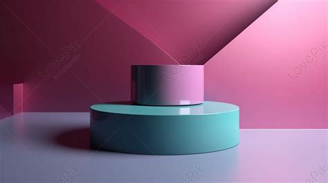 현실적인 기본 기하학 실린더 받침대 연단을 갖춘 추상 3d 렌더링 배경 기본 배경 연단 배경 3d 침대 배경 이미지 Hd 기본 연단 3d 침대 배경 사진 무료