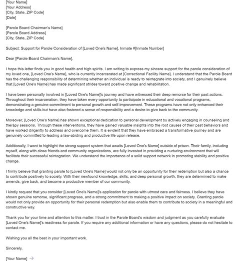 4 Samples To Spark Your Parole Support Letter Artofit