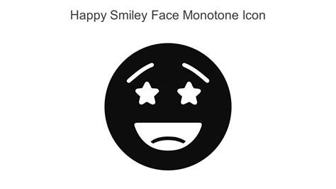 Happy Smiley Face Monotone Icon In Powerpoint Pptx Png And Editable Eps Format PPT Template