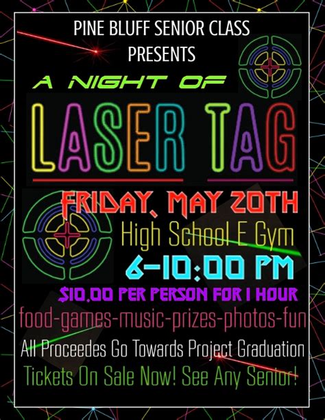 Laser Tag Project Graduation Fundraiser Template Postermywall