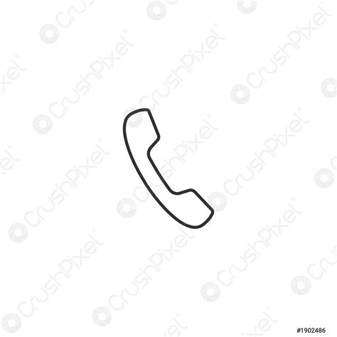 Phone Icon Handset Icon In Linear Style With Editable Stroke Stock Vector 1902486 Crushpixel