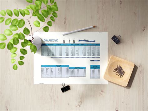 Tableau Excel Chiffrier électronique Behance