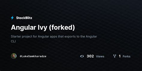 angular ivy forked stackblitz