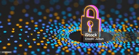 digital lock sign and binary code background big data with encrypted computer code internet