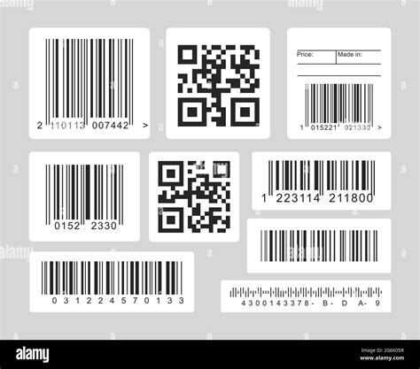 Barcode Black And White Vector Illustrations Set Stock Vector Image And Art Alamy