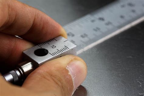 Calibration Outside Micrometer With Gage Block Stock Image Image Of Control Perfection 39131813
