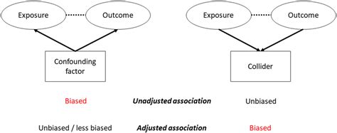 Directed Acyclic Graphs Demonstrating Confounding Left And Collider Download Scientific