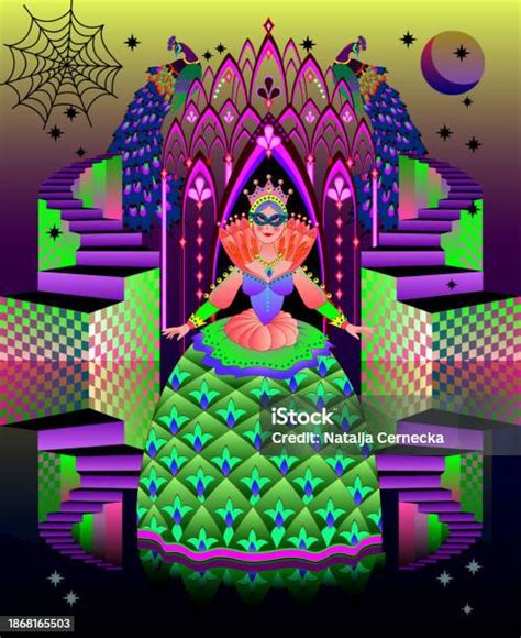 동화 나라 왕국에서 고대 중세 요정의 판타지 일러스트 아름다운 서유럽 카니발 장식이 있는 환상적인 고딕 양식의 환경 아기 책의 표지 모던한 프린트 만화 이미지입니다 건축에