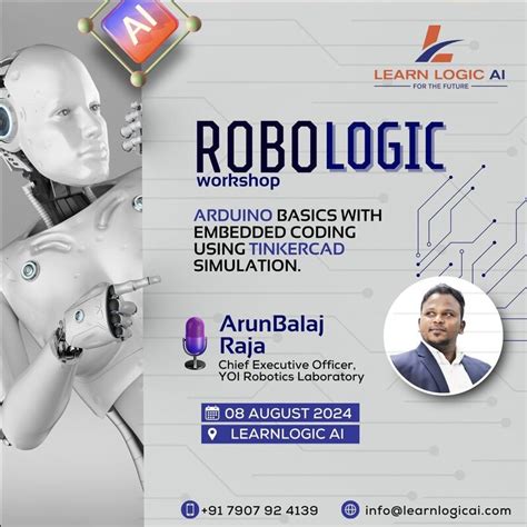 Robologic Arduino Tinkercad Embeddedcoding Roboticsworkshop