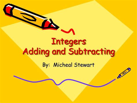 PPT Integers Adding And Subtracting PowerPoint Presentation Worksheets Library