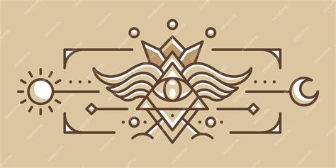 Premium Vector Ancient Egypt Vintage Art Hipster Line Art