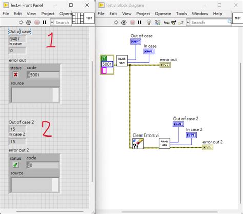 Labview 的 Error Case Structure 與 Indicator 的輸出值 科科仔