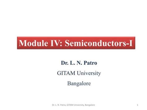 Intrinsic Semiconductors 1pptx Chemistry Science