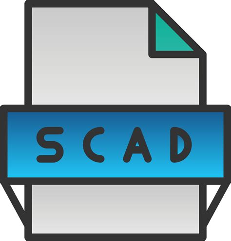 Scad File Format Icon Vector Art At Vecteezy