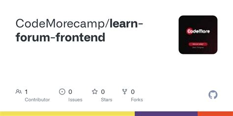 Github Codemorecamp Learn Forum Frontend