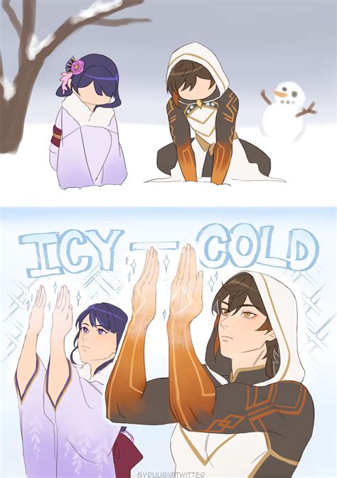 Zhongli Zhongli And Makoto Genshin Impact Drawn By Syruubi Danbooru