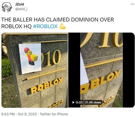 The Baller Has Claimed Dominion Over Roblox Hq Roblox 💪 Roblox Baller Stop Posting About