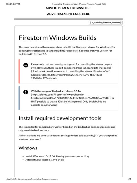 Fs Compiling Firestorm Windows Phoenix Firestorm Project Wiki Pdf Installation