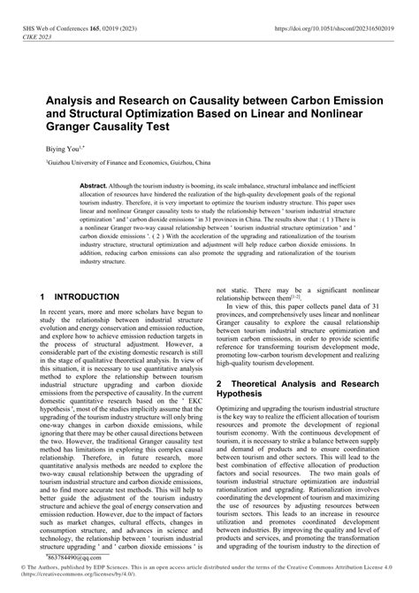 pdf analysis and research on causality between carbon emission and