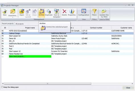 Solidworks Electrical Archiving