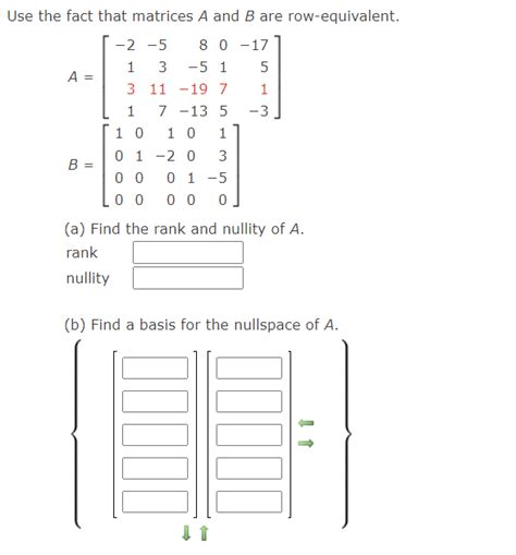 Solved Use The Fact That Matrices A And B Are Chegg Com