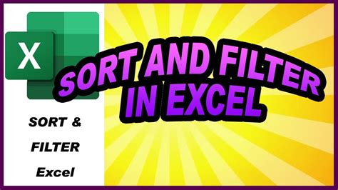 use filter excel and sort in excel youtube