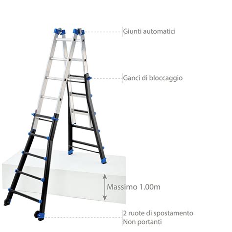 Scala In Alluminio Uso Multiplo Singola Doppia O A Pioli