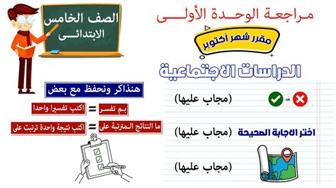 مراجعة الوحدة الاولى خامسة ابتدائى دراسات اجتماعية Youtube