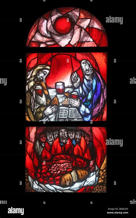 Easter Morning Stained Glass Window By Sieger Koder In St James Church In Hohenberg Germany