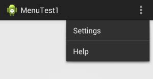 オプションメニュー 各種メニュー Android 開発入門