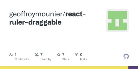 Github Geoffroymounierreact Ruler Draggable