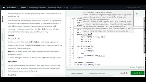 Zig Zag Sequence Hackerrank Youtube