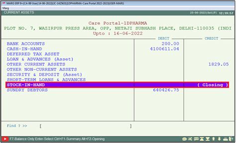 if opening closing stock value not showing in profit and loss account