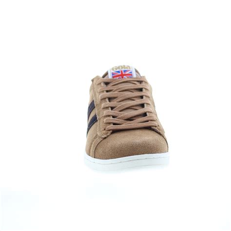 Gola Equipe Suede Cma495 Mens Brown Suede Lace Up Lifestyle Sneakers S