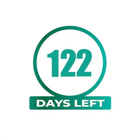 122 Days Left Countdown For Sales Promotion 122 Days Left To Go