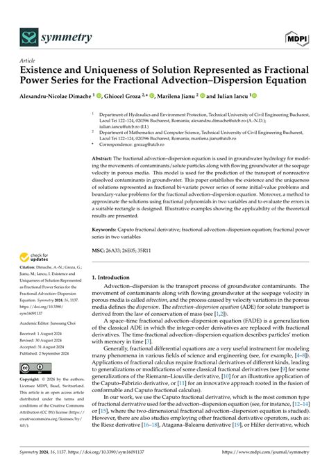 Pdf Existence And Uniqueness Of Solution Represented As Fractional Power Series For The