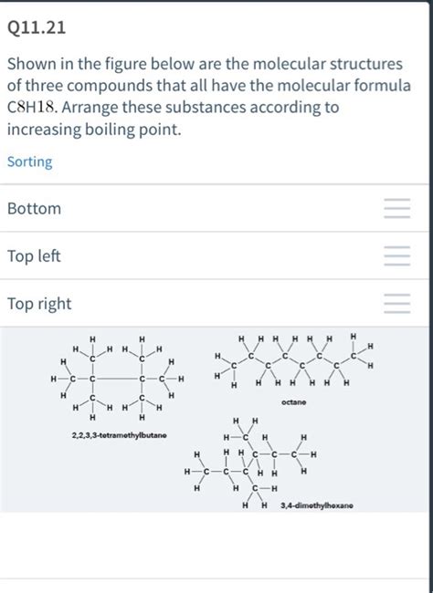 Solved Q11 21 Shown In The Figure Below Are The Molecular