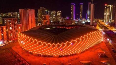 გენდერული ძალადობის წინააღმდეგ ბრძოლის კამპანიის ფარგლებში ბათუმის სტადიონი ნარინჯისფრად განათდა