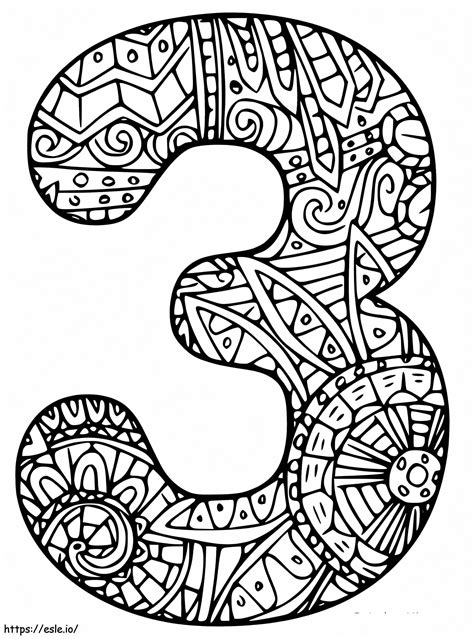 Complex Number 3 Coloring Page