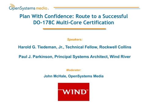 Plan With Confidence Route To A Successful Do178c Multicore Certification Ppt