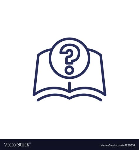 Manual Line Icon Book With Instructions Royalty Free Vector