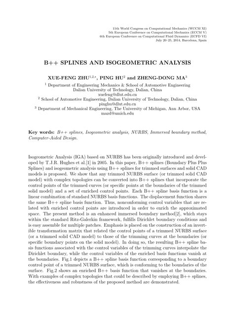 Pdf B Splines And Isogeometric Analysis