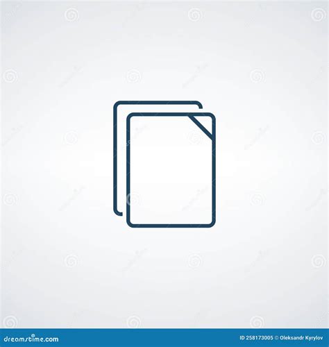 Copy Content Or Document Icon Copy File Symbol Stock Vector Illustration Isolated On White