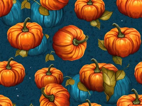 Premium Ai Image Pumpkin Background As Seamless Tile Generative Ai