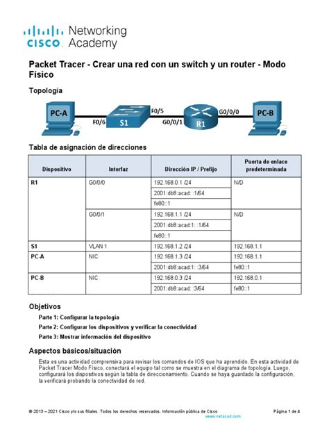 1044 Packet Tracer Build A Switch And Router Network Physical